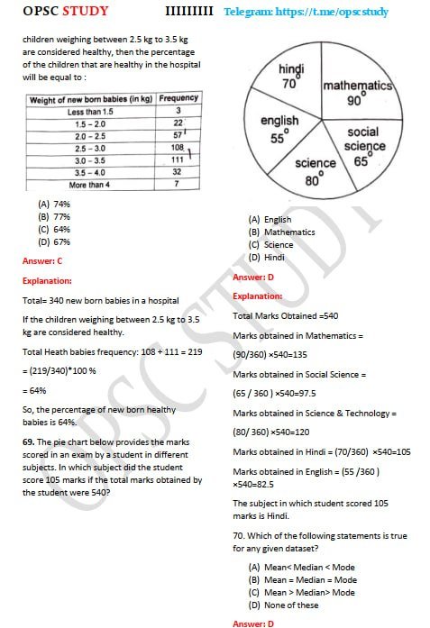 CSAT SOLVED PAPER 2024 - OPSC STUDY